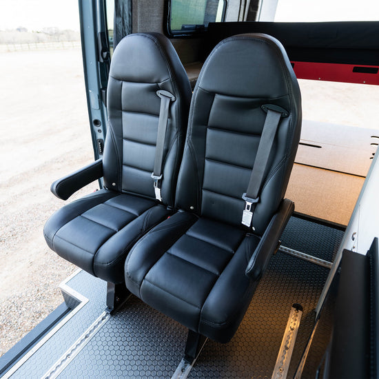 2 Person Bench Seat for Camper Vans | Adjustable Recline, Leatherette ...