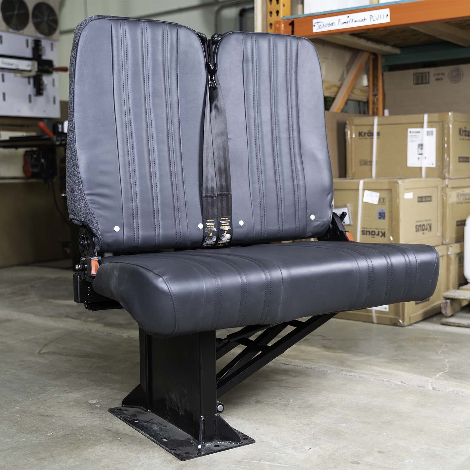 Passenger Side Double Foldaway Van Seat – 3PT Harness, Space-Saving ...