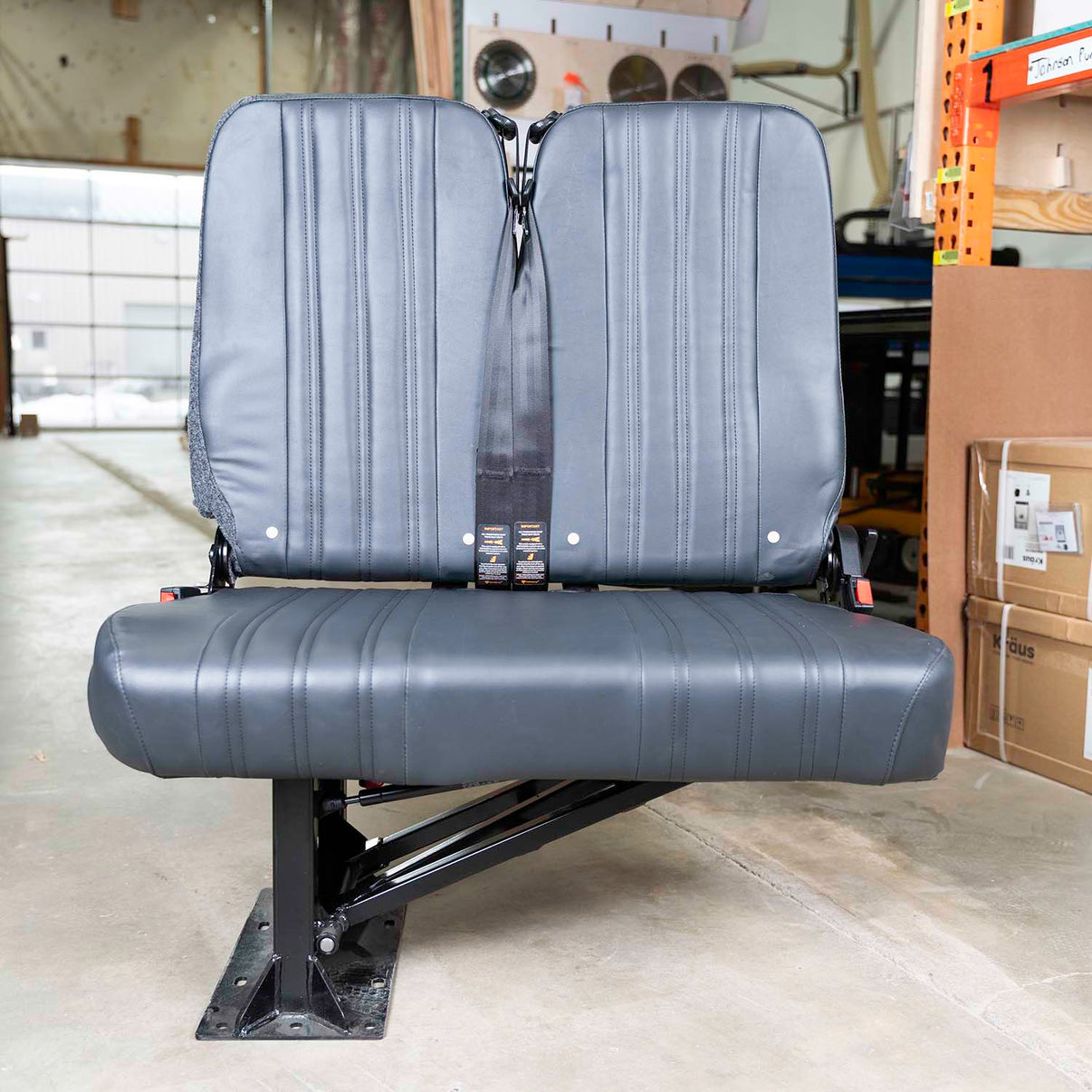 Passenger Side Double Foldaway Van Seat – 3PT Harness, Space-Saving ...