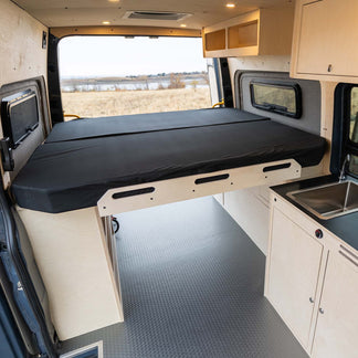 Sprinter Van Bed and Wheel Well Cabinets | Camper Van Conversion Kit ...