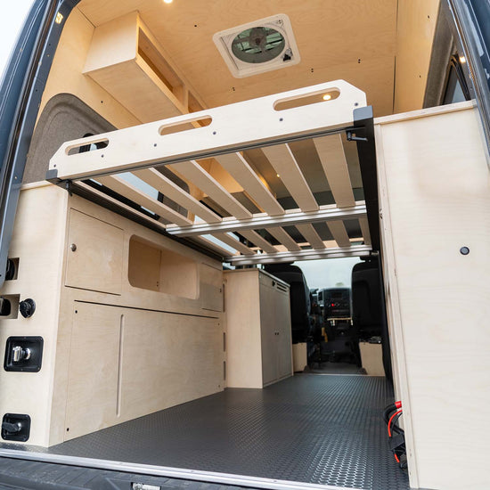 Sprinter Van Bed and Wheel Well Cabinets | Camper Van Conversion Kit ...