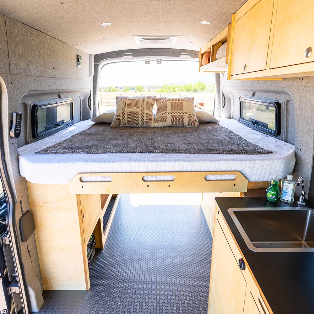 Wheel Well Cabinets & Bi-Slide Bed System for Transit Vans – Timber Van ...